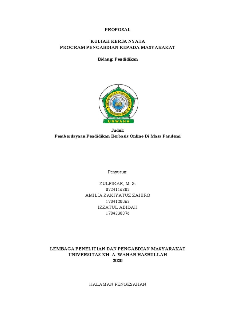 Template Proposal KKN-PPM Unwaha-1 | PDF