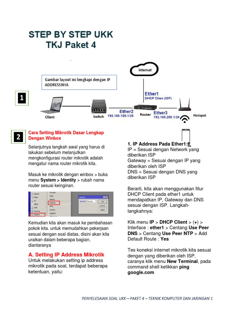 STEP BY STEP UKK TKJ Paket 4 | PDF
