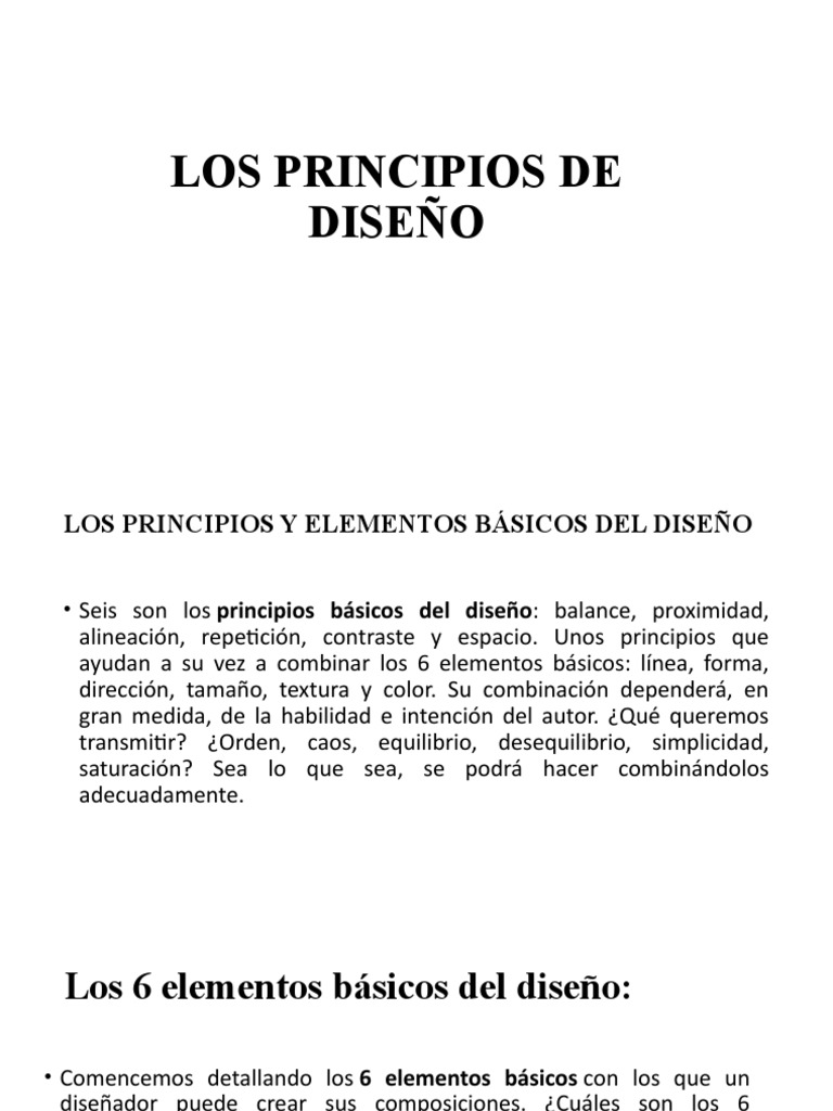 Los Principios de Diseño | PDF | Color | Blanco