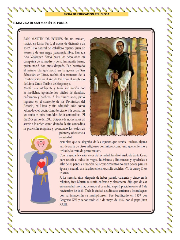 Ficha de San Martin de Porres | PDF
