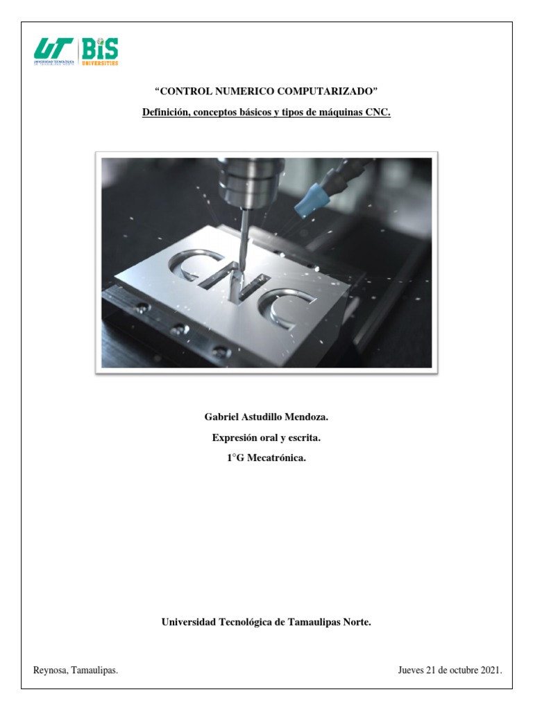 "Control Numerico Computarizado" Definición, Conceptos Básicos y Tipos ...