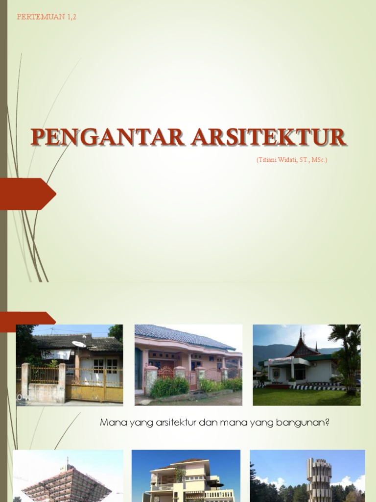 Pengantar Arsitek 1-2 | PDF