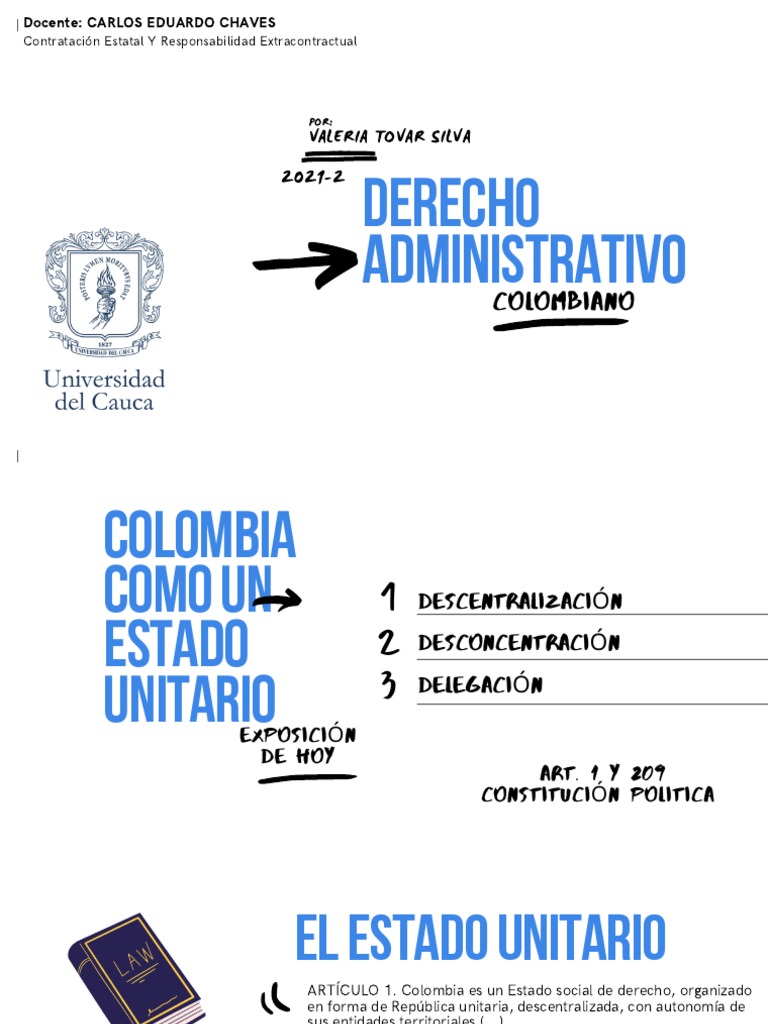 Colombia Como Un Estado Unitario | PDF | Estado (política ...