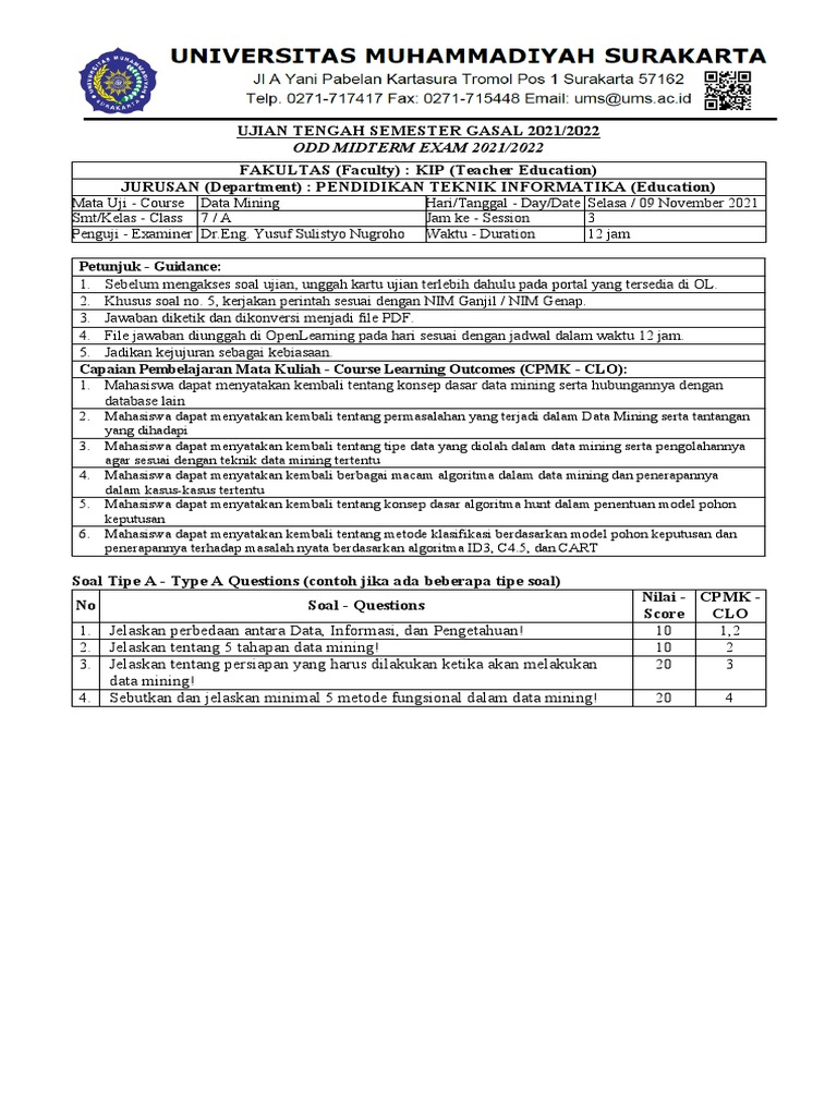 01 Draft UTS Data Mining 09 November 2021 | PDF