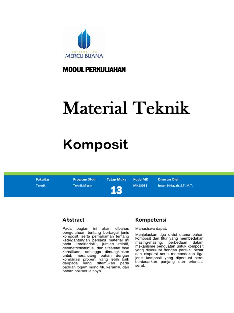 Modul 13 - Komposit | PDF