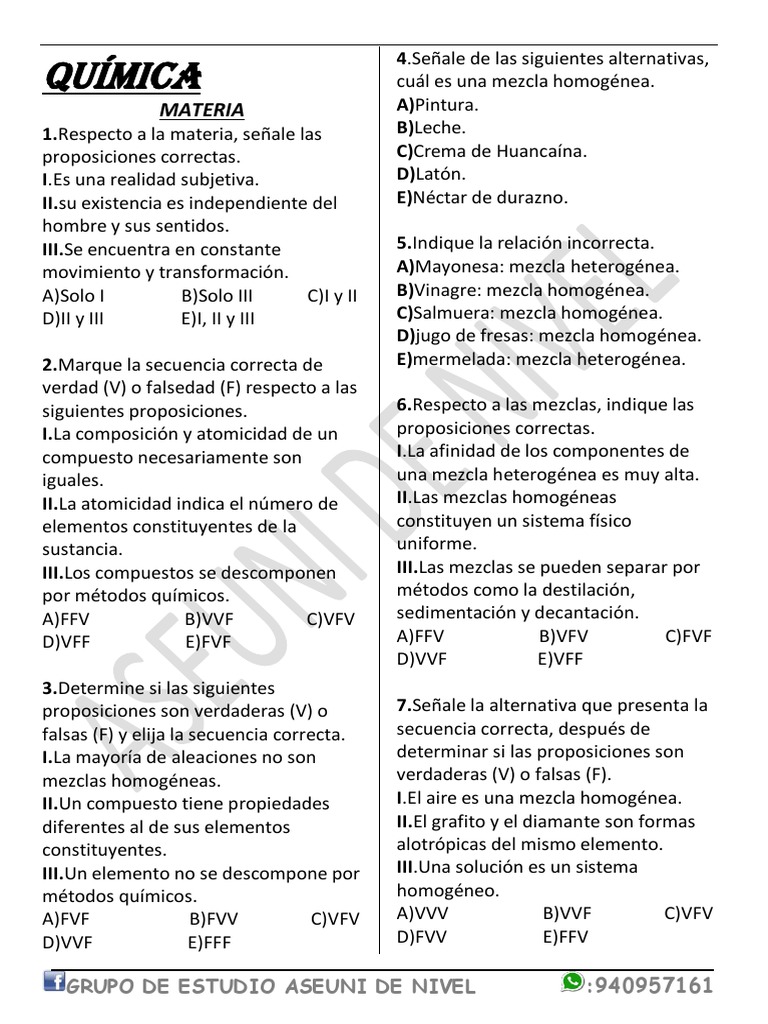 Semana 1 Quimica | PDF | Átomos | Protón