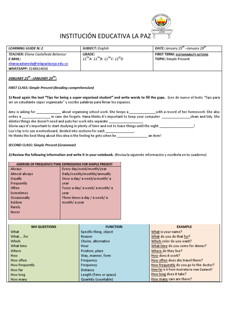 Learning Guide 1 | Download Free PDF | Grammar | Linguistics