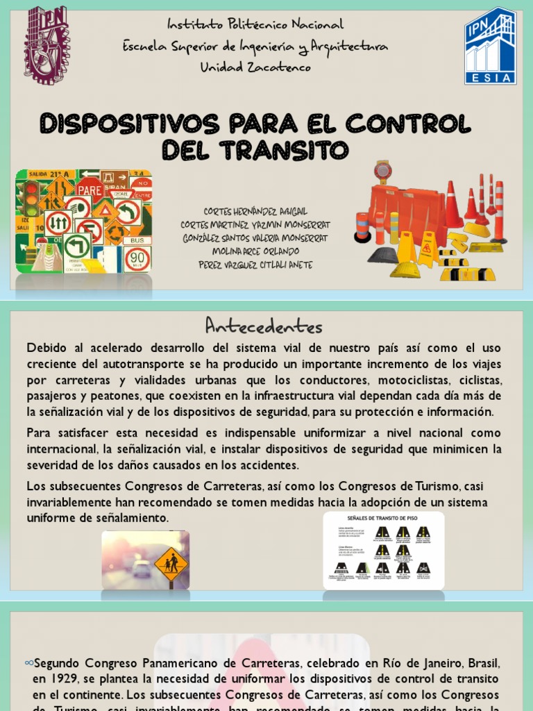 Dispositivos de Control de Transito | PDF | Peatonal | La carretera
