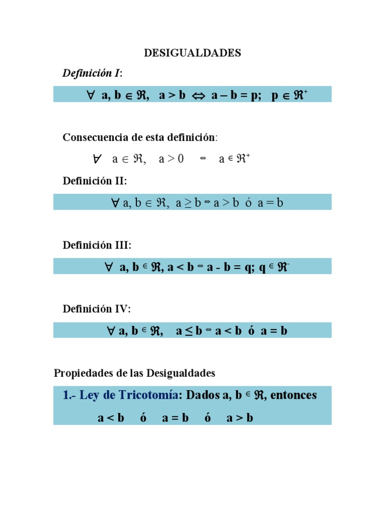 Propiedades de Valor Absoluto | PDF | Intervalo (Matemáticas) | Desigualdad (Matemáticas)