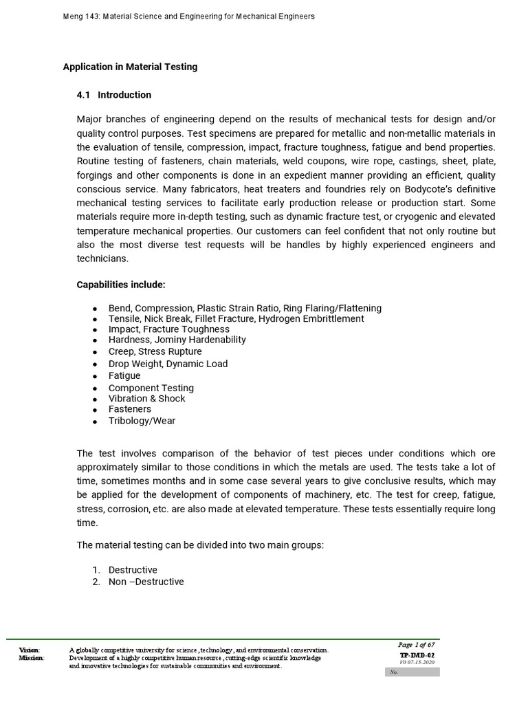 Material Testing Techniques Pdf Fracture Mechanics Fracture