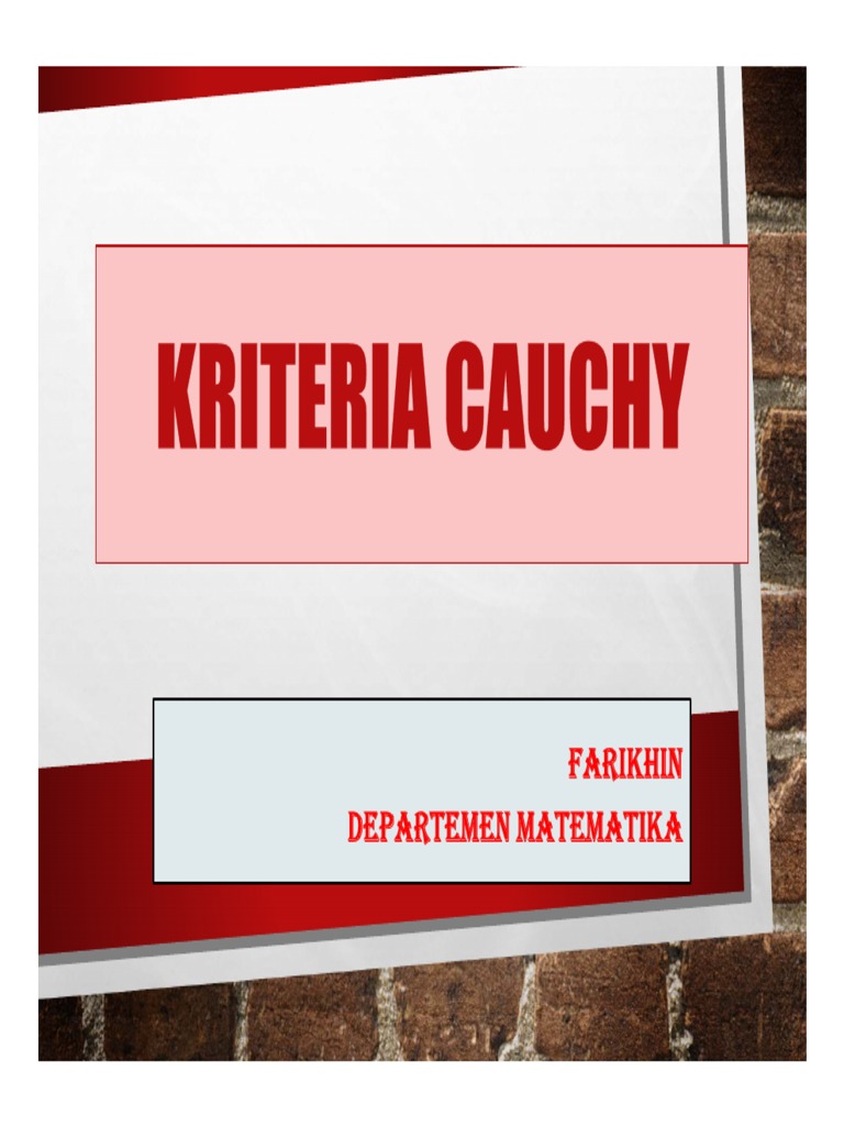 Kriteria Cauchy untuk Integral Riemann | PDF