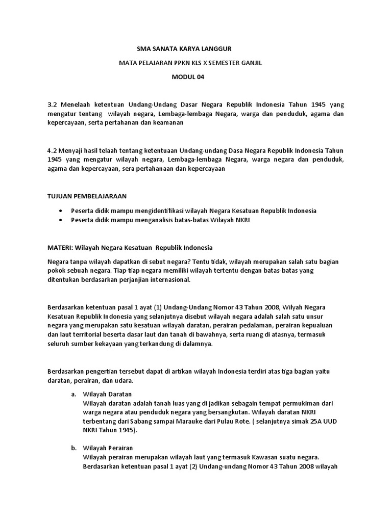 Sma Sanata Karya Langgur | PDF