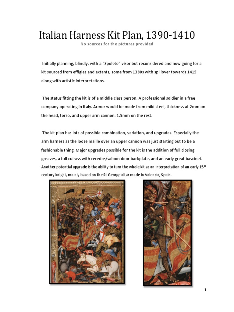 Italian Harness Kit Plan 1390-1410 | Descargar gratis PDF | Human Body ...