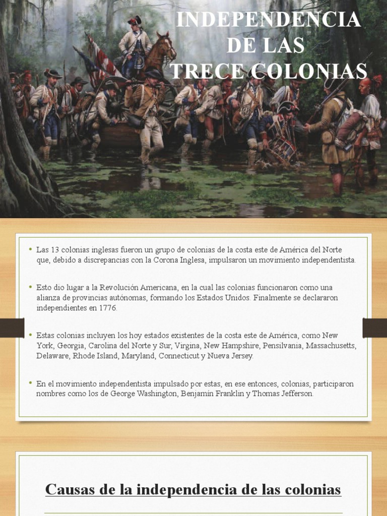 Presentacion 13 Colonias | PDF | Trece colonias | Los Estados Unidos
