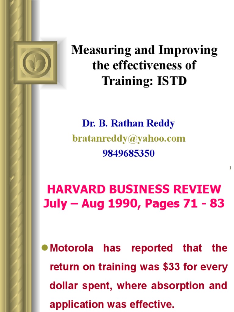 Evalution of Training ISTD 7 | PDF | Business | Evaluation