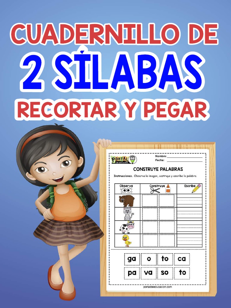 Cuadernillo 2 Silabas Recortar y Pegar | PDF