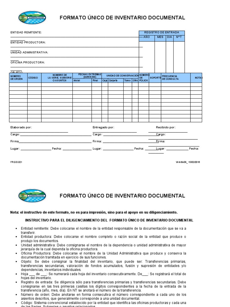 Formato Inventario Documental SEO | PDF | Informática