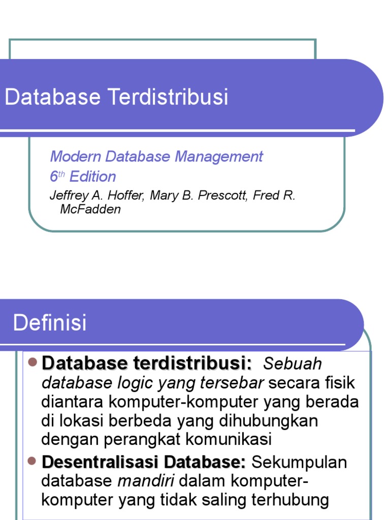 Model Arsitektur Database Terdistribusi | PDF