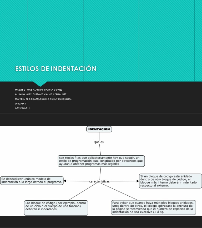 Unidad 1 - Actividad 1 - Estilos de Indentación | PDF