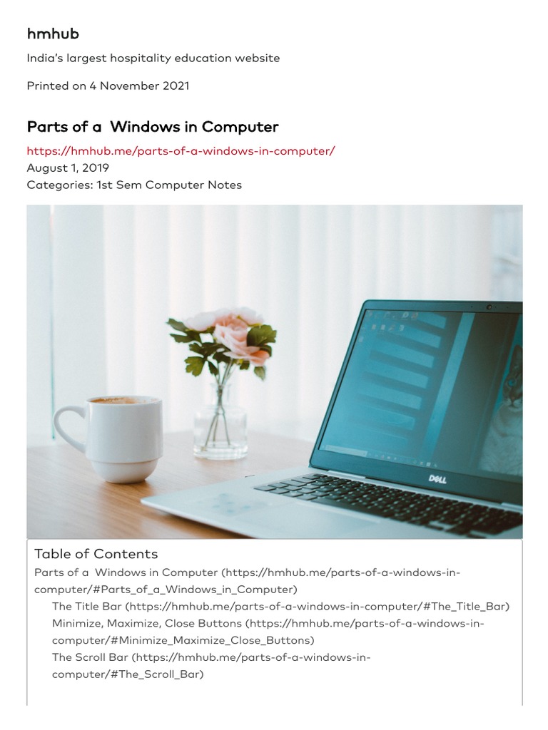 Windows Interface Basics | PDF | Window (Computing) | Graphical User ...