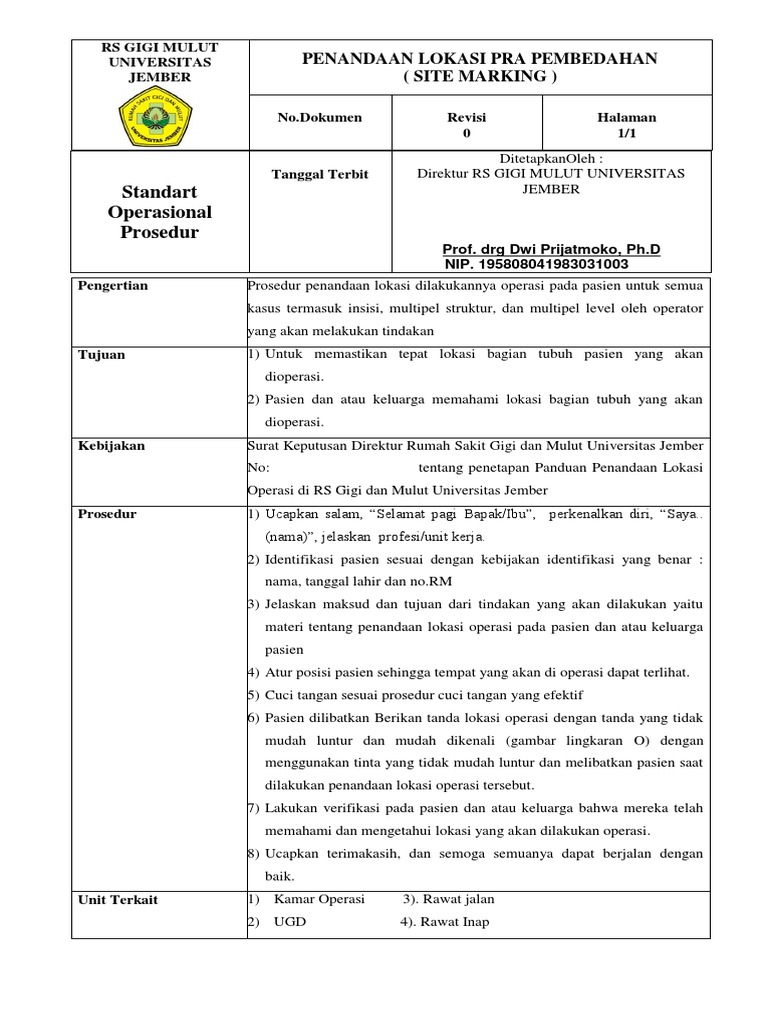 SPO PENANDAAN LOKASI (Site Marking) Fix | PDF
