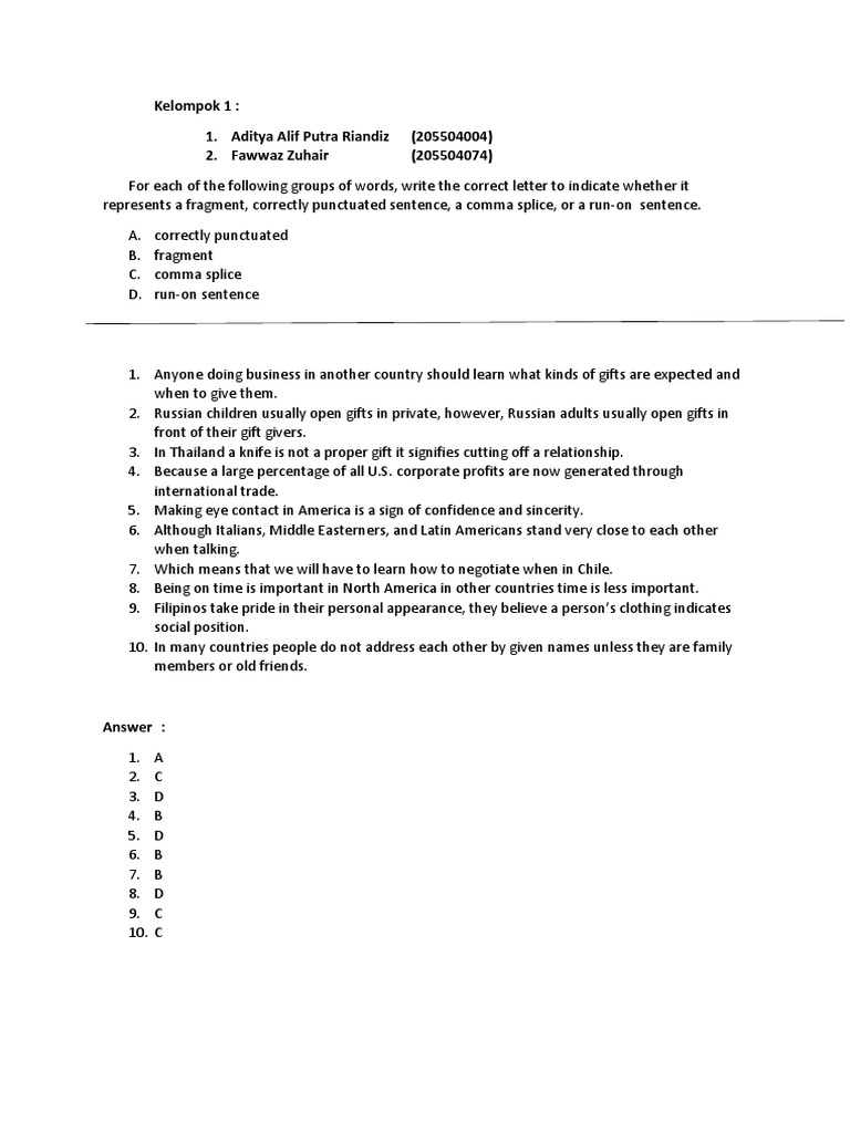 Kelompok 1: 1. Aditya Alif Putra Riandiz (205504004) 2. Fawwaz Zuhair ...