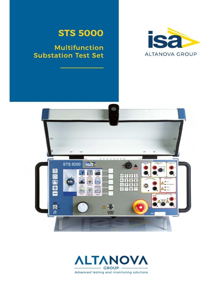 Multifunction Substation Test Set | PDF | Transformer | Electrical ...
