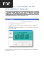 Microsoft Bookings Manual | PDF | Software | Computing