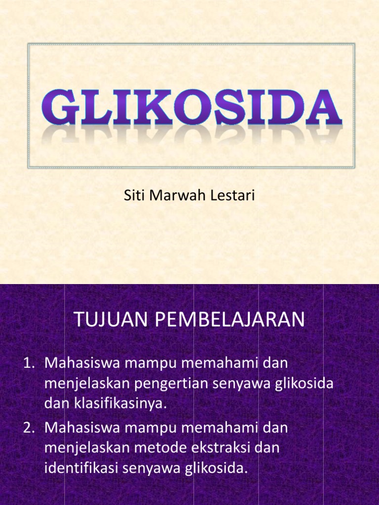 Pertemuan13. Glikosida | PDF