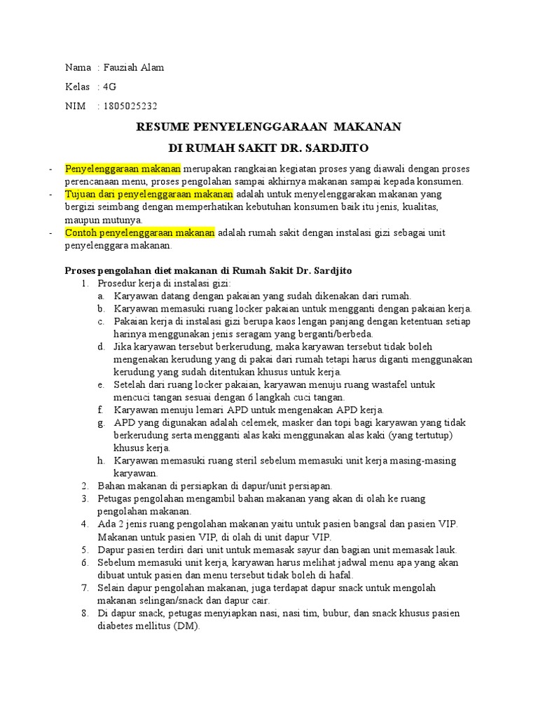 Resume MSPM Di RS Sardjito | PDF