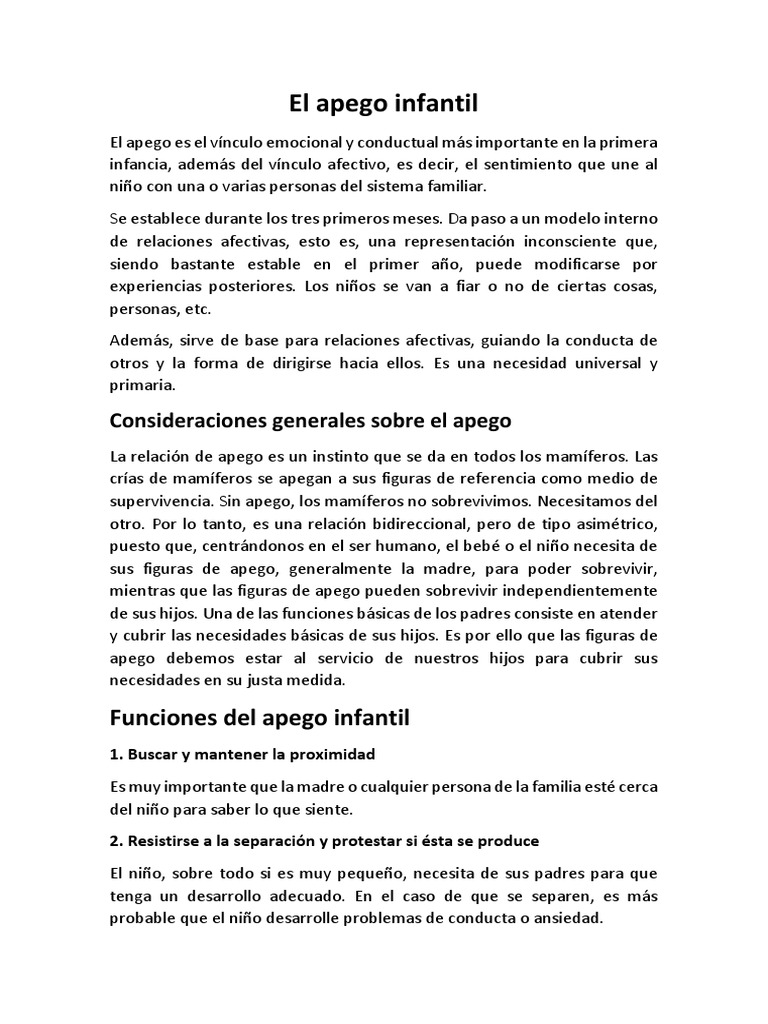 El desarrollo del apego infantil: funciones, tipos y pasos para ...