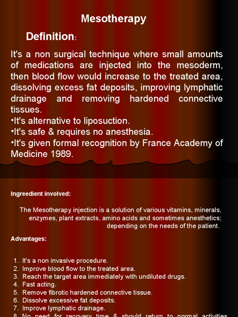 Mesotherapy | PDF | Fat | Medical Specialties