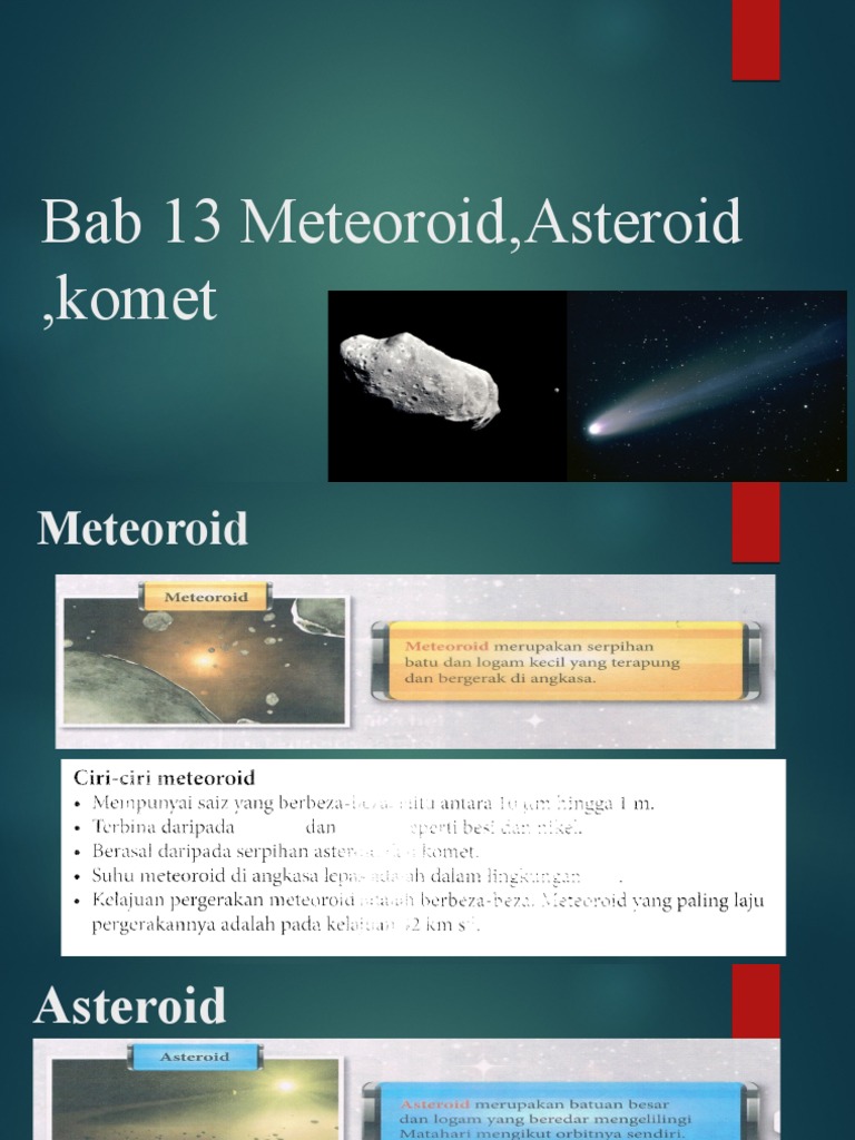 Meteoroids, Asteroids, and Comets Explained | PDF | Science ...