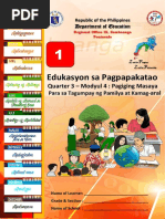 Filipino1 - Q3 - Module14 - Mga Babala Sa Paligid - v1 | PDF