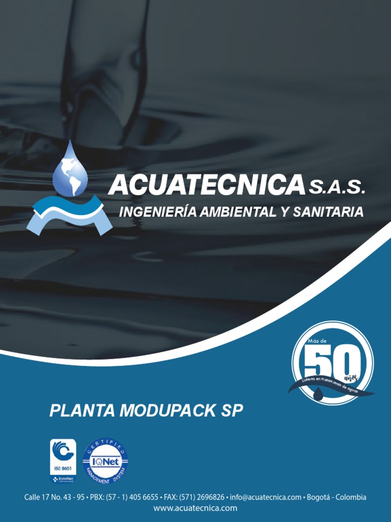 Modupack SP | PDF | Agua | Filtración