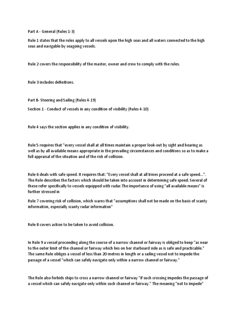 Colregs Rule 1-10 | Download Free PDF | Traffic | Transport