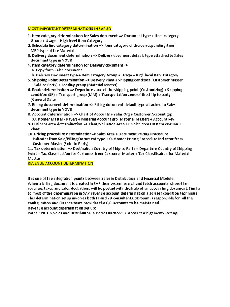 Determining Revenue Accounts, Routes, and Split Criteria in SAP Sales ...