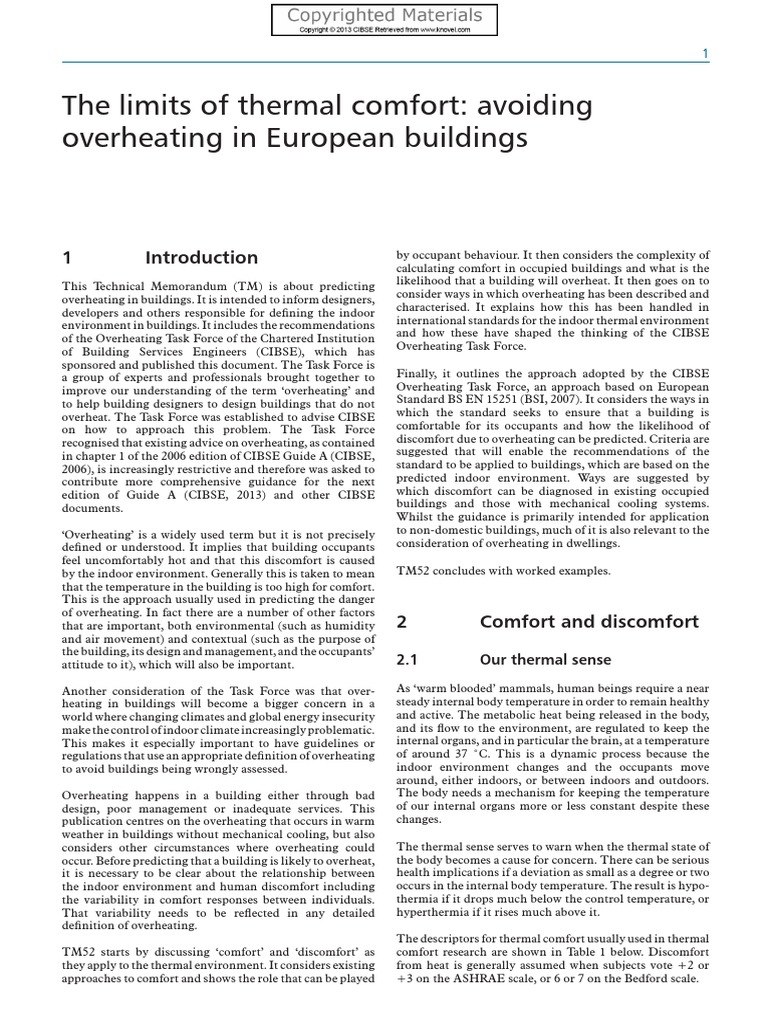 The Limits of Thermal Comfort: Avoiding Overheating in European ...