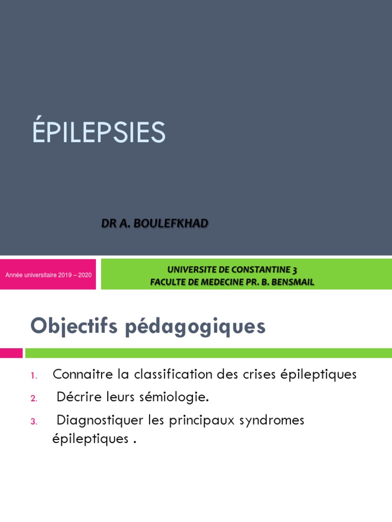 Classification des crises épileptiques | PDF | Épilepsie | Hallucination
