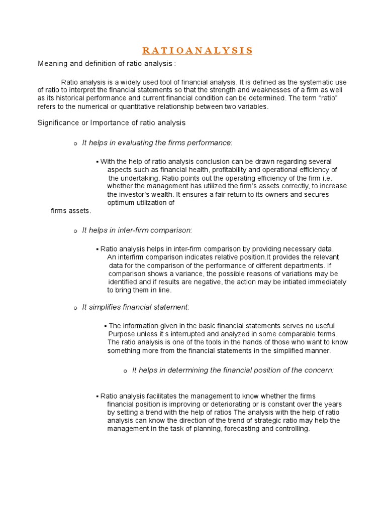 Class 12 Accountancy Projectspecific Ratio Analysis Pidilite PDF Free ...