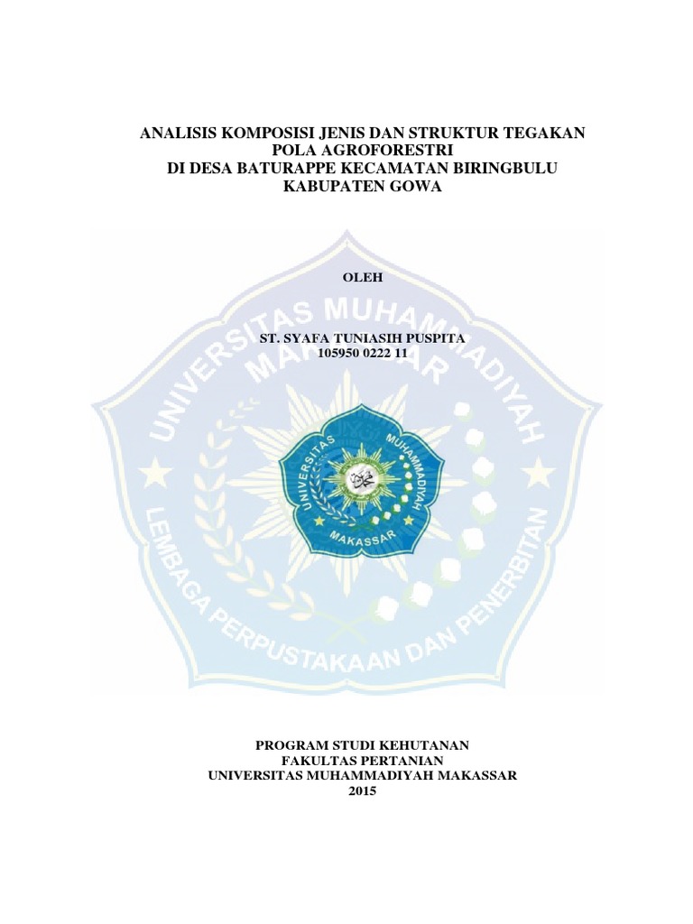 Analisis Komposisi Jenis Dan Struktur Tegakan Pola Struktur Tegakan ...
