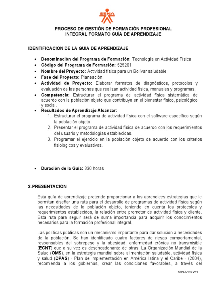 Programa de Actividad Física Integral | PDF | Aprendizaje | Evaluación