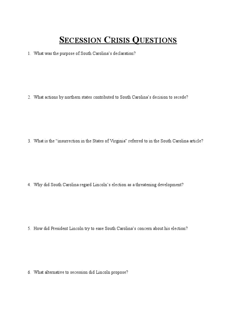 South Carolina's 1860 Secession Reasons | PDF