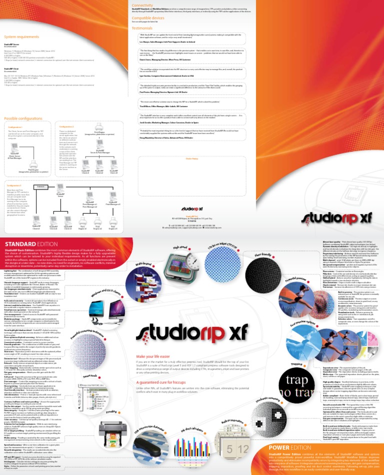 Studio Rip XF Brochure | PDF | Microsoft Windows | Printer (Computing)