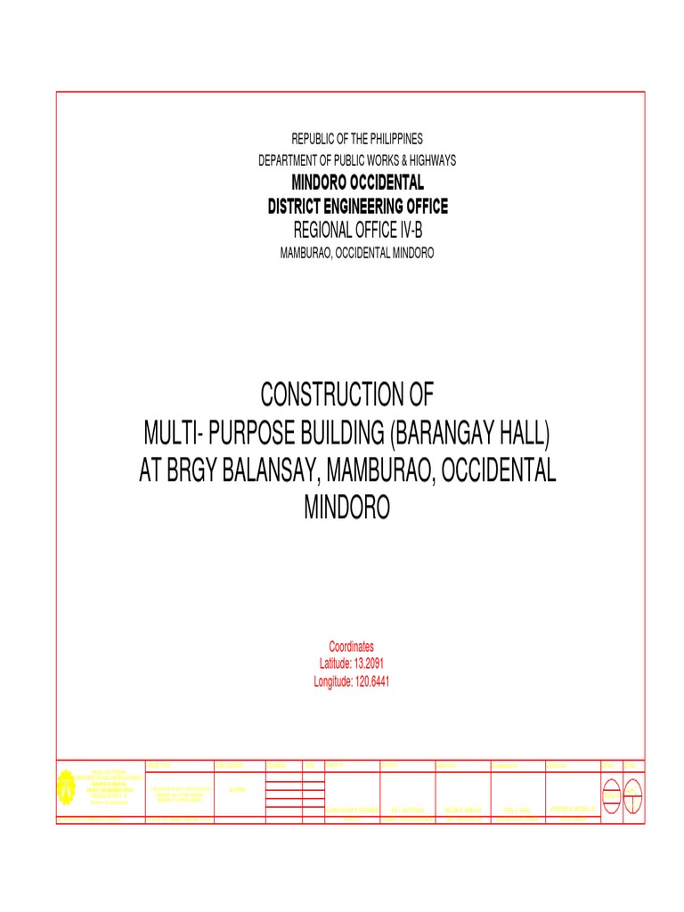 Construction of Multi-Purpose Building (Barangay Hall) at Brgy Balansay ...
