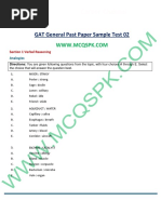 University of Lahore UOL Entry Test Sample Paper | PDF | Common Cold ...