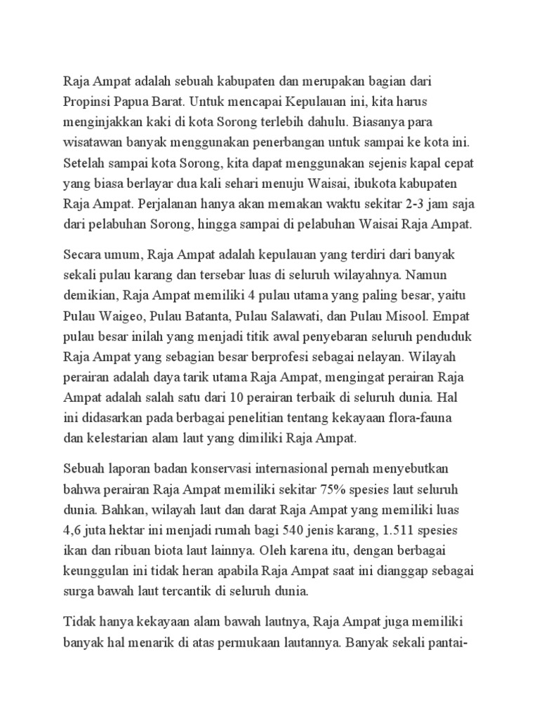 Wisata Raja Ampat | PDF