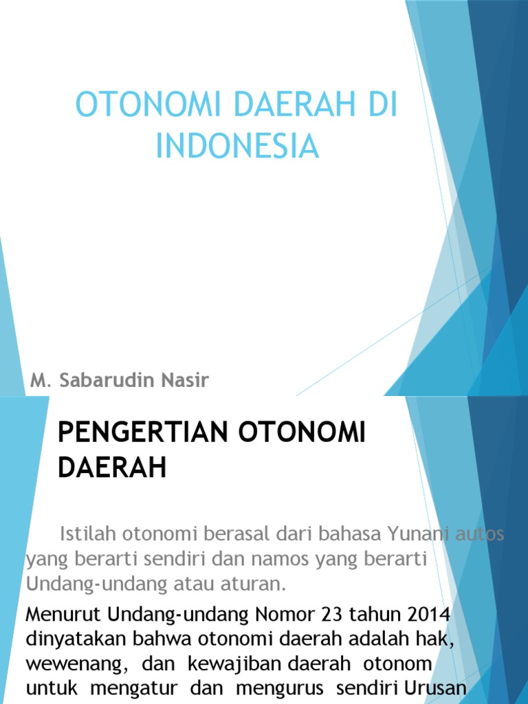 PKN 12 Otonomi Daerah | PDF