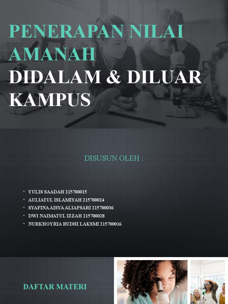 Penerapan Nilai Amanah di Kampus | PDF