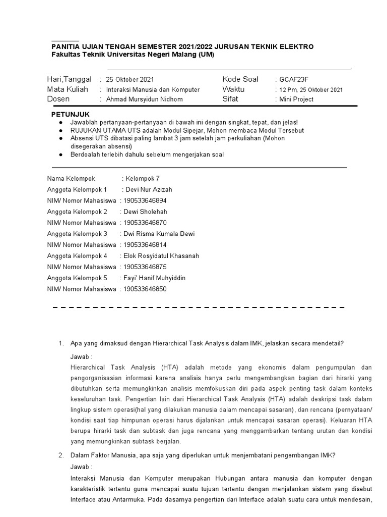 UTS IMK 2021 Rev | PDF